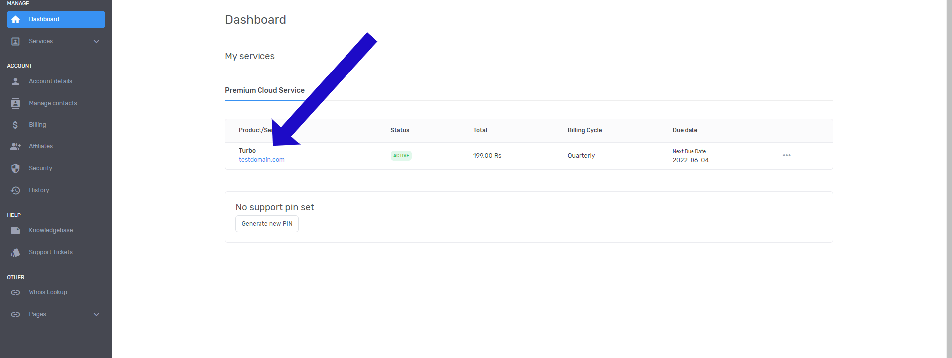How to log in to your Control Panel using Dashboard?
